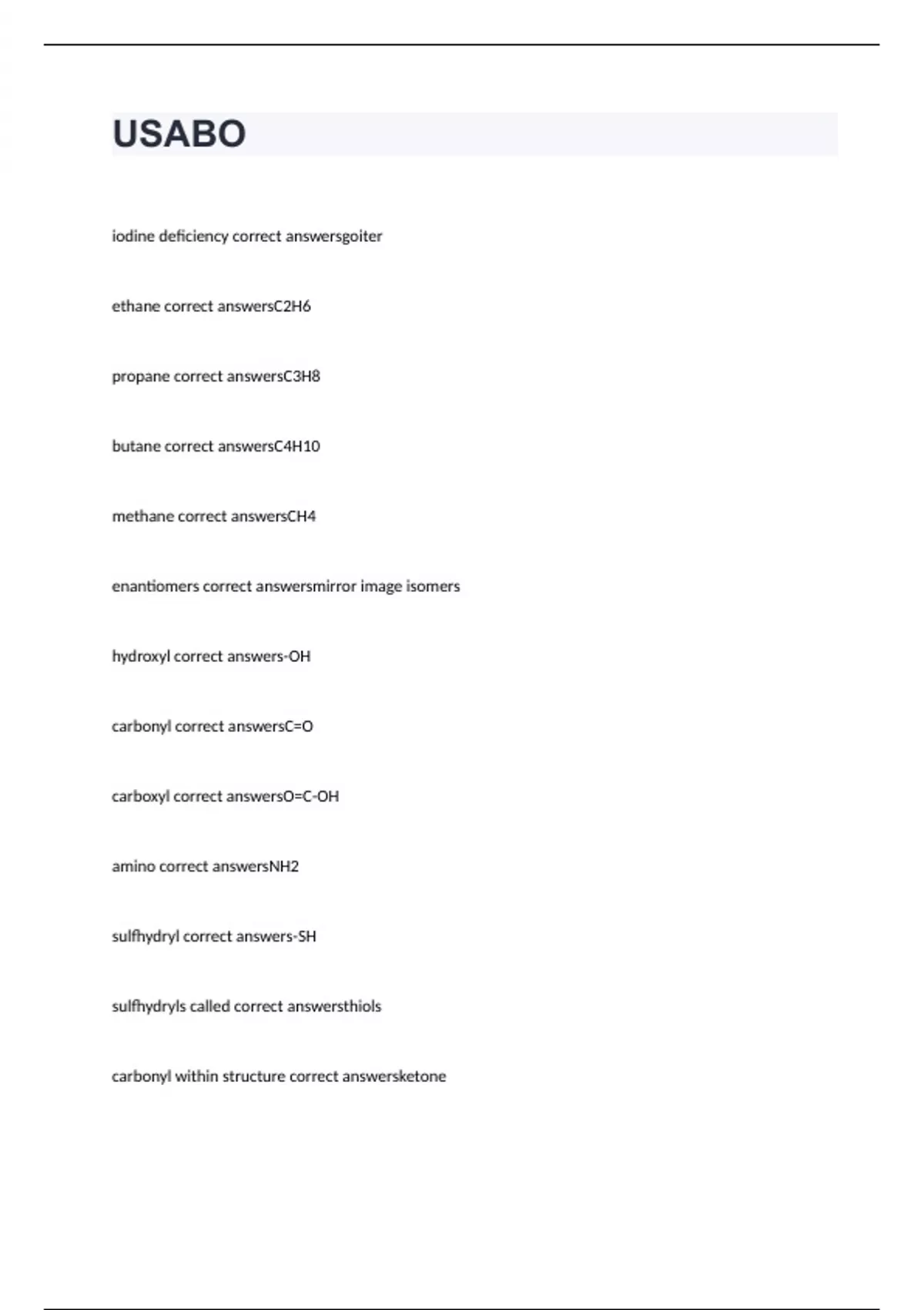 USABO exam 2024 with complete solutions - USABO v - Stuvia US