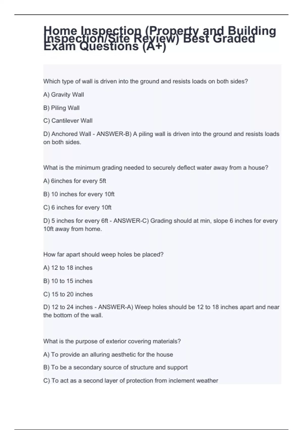 Home Inspection (Property and Building Inspection/Site Review) Best ...