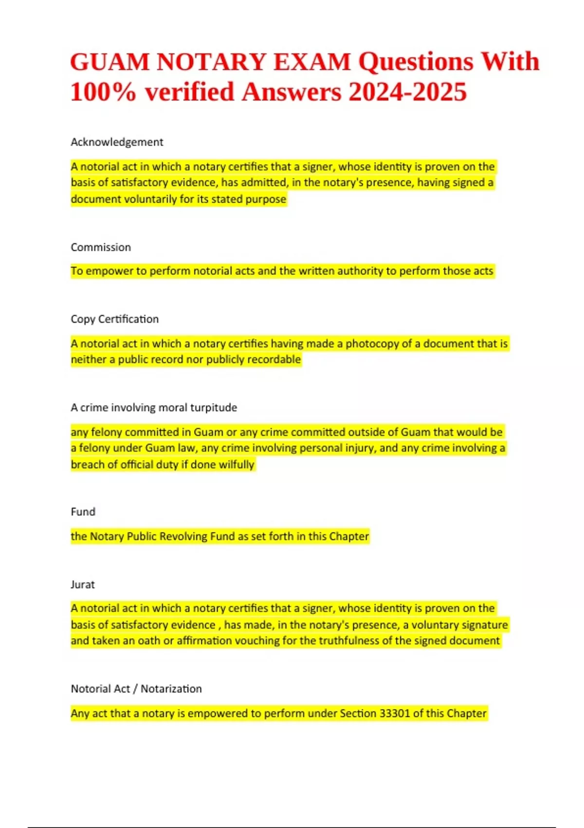 GUAM DRIVERS WRITTEN TEST QUESTIONS WITH ANSWERS – LATEST 2024/2025 ...