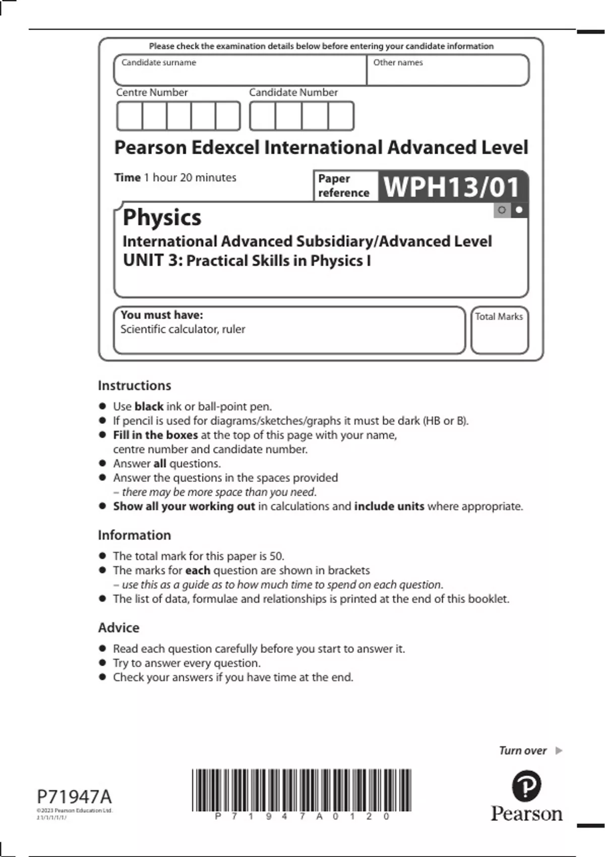 Pearson Edexcel International Advanced Level Physics International ...