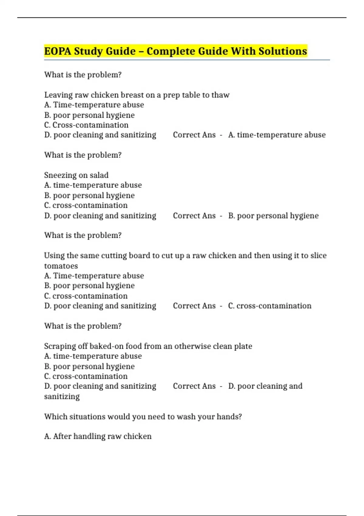 EOPA Study Guide – Complete Guide With Solutions - EOPA - Stuvia US