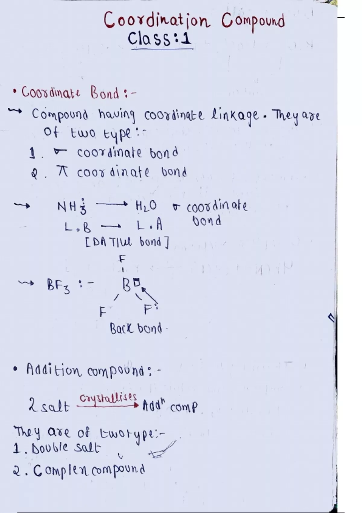 Coordination compounds notes by a 99+ percentiler - Jee - Stuvia US