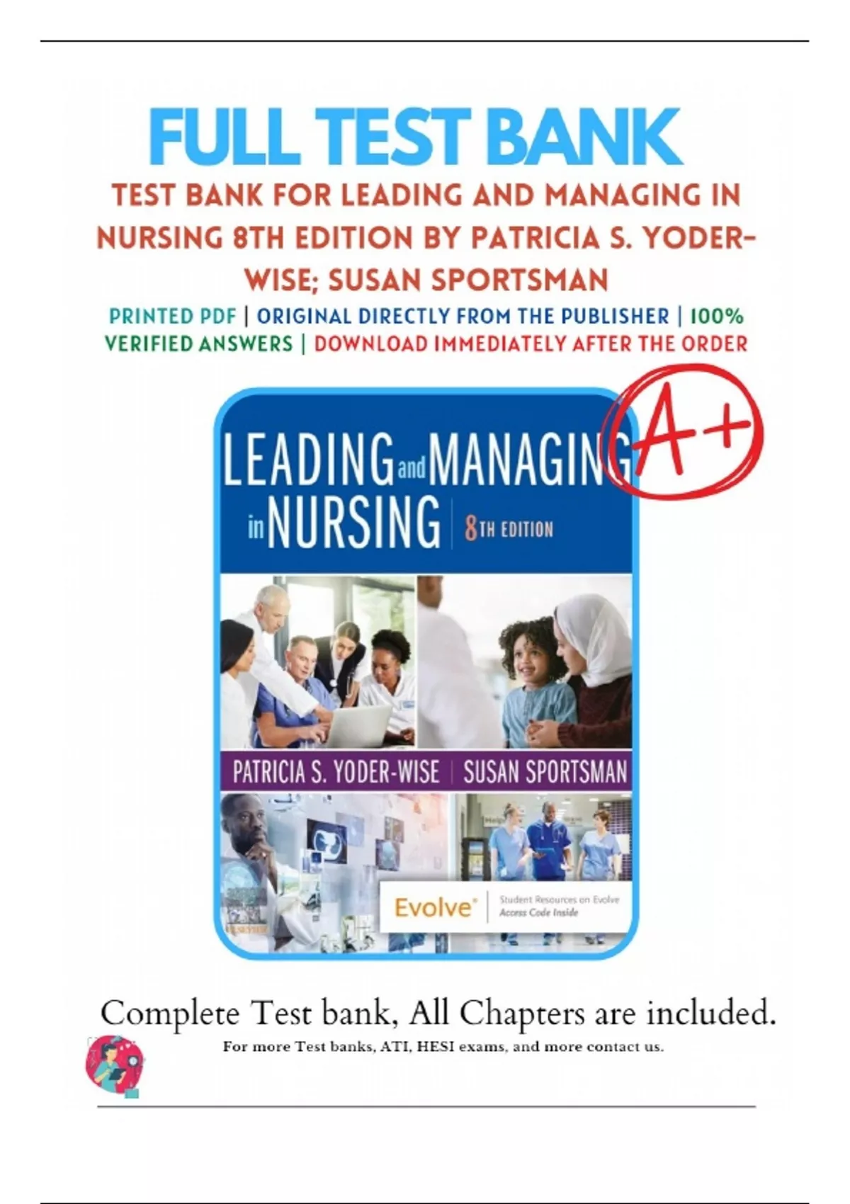 Test Bank For Leading and Managing in Nursing 8th Edition By Patricia S ...