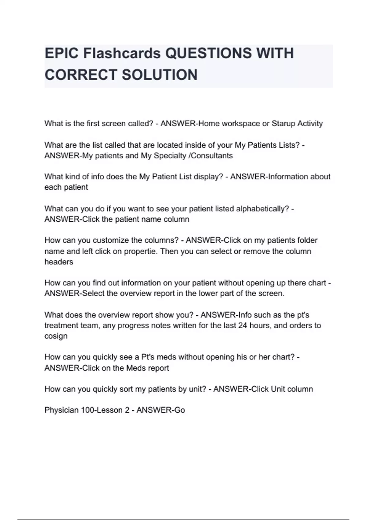 EPIC Flashcards QUESTIONS WITH CORRECT SOLUTION - General crane safety ...