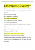 ENPC Test Questions 6th Edition| Complete Questions and Answers with ...