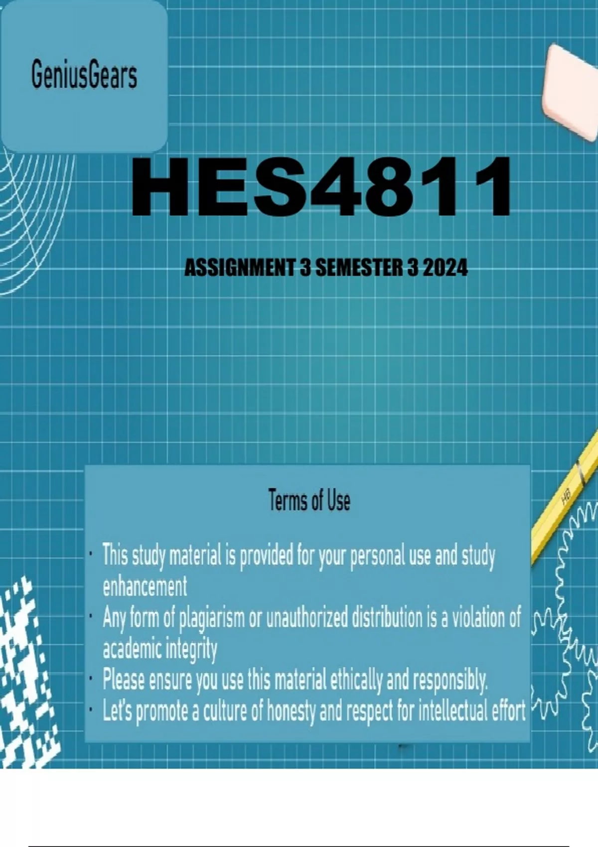 HES4811 Assignment 3 (797901) Semester 2 2024 Due 4 October 2024 ...