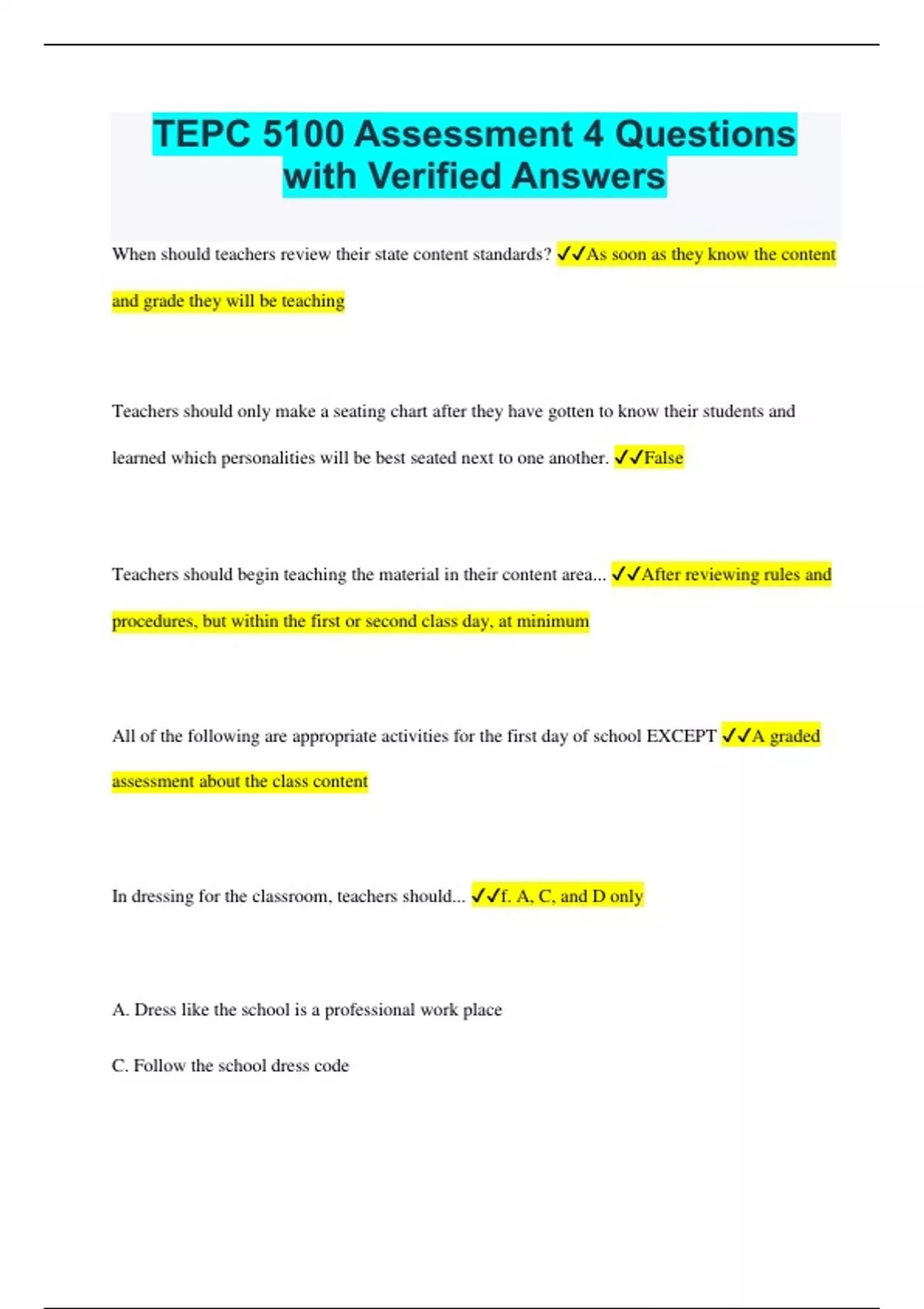 TEPC 5100 Assessment 4 Questions with Verified Answers - TEPC 5100 ...