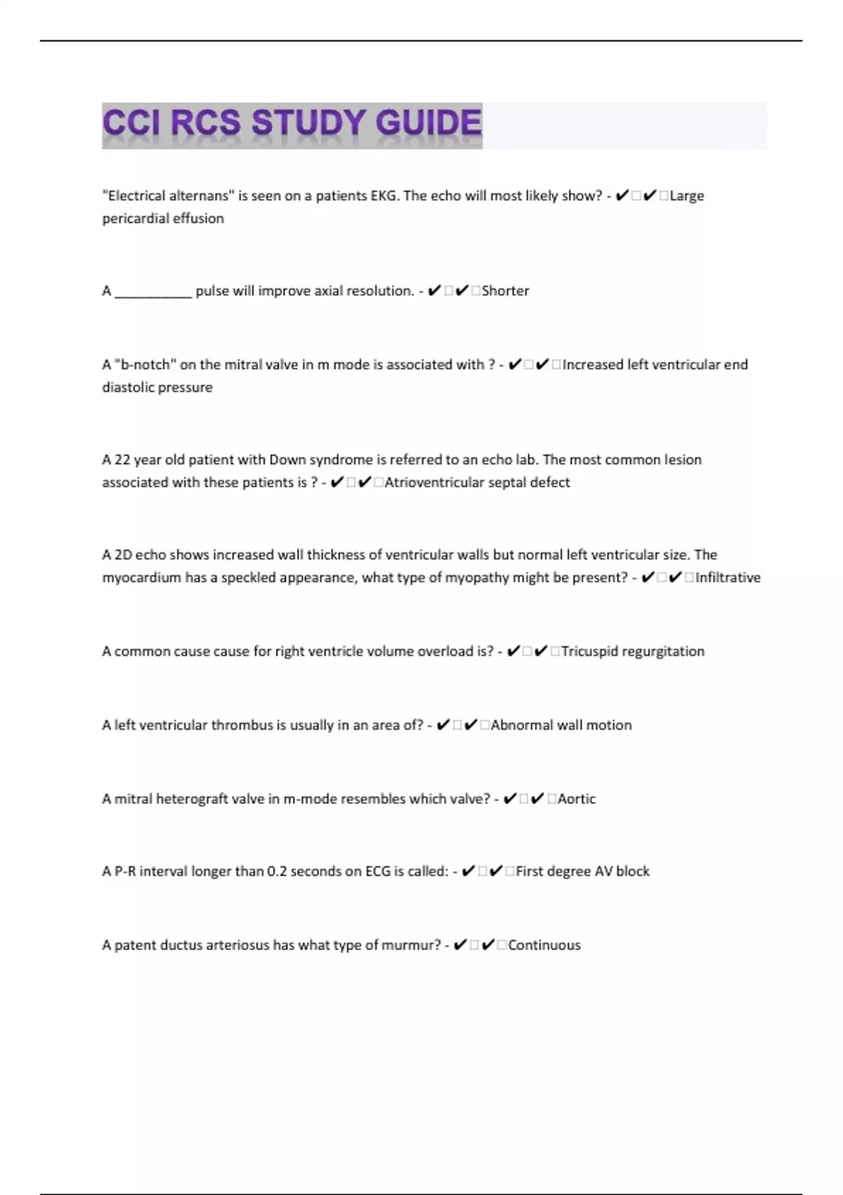 CCI RCS 278 STUDY GUIDE QUESTIONS WITH CORRECT ANSWERS|30 PAGES - CCI ...