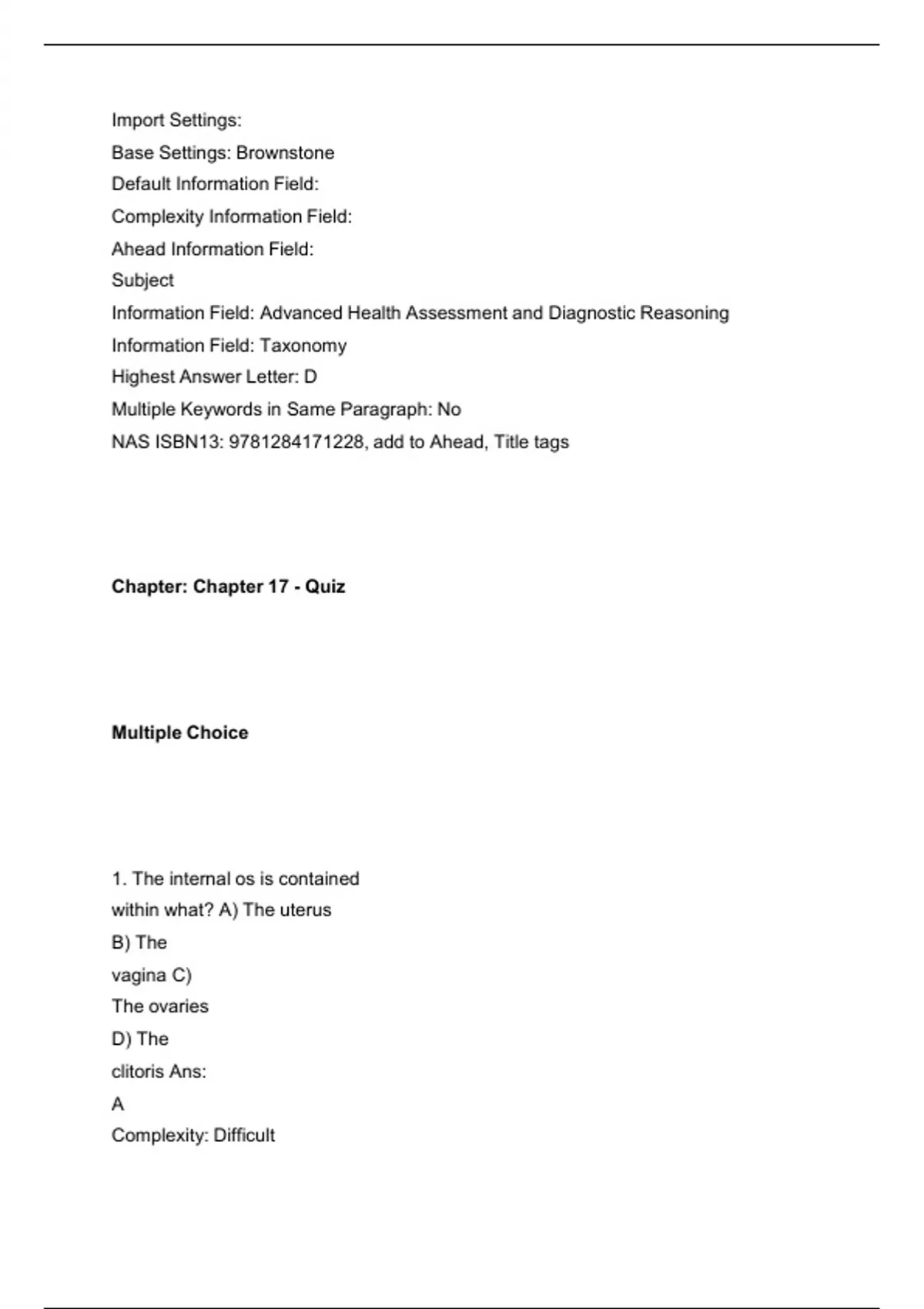 Chapter 17 Female Genitourinary and Breast Disorders - Advanced Health ...