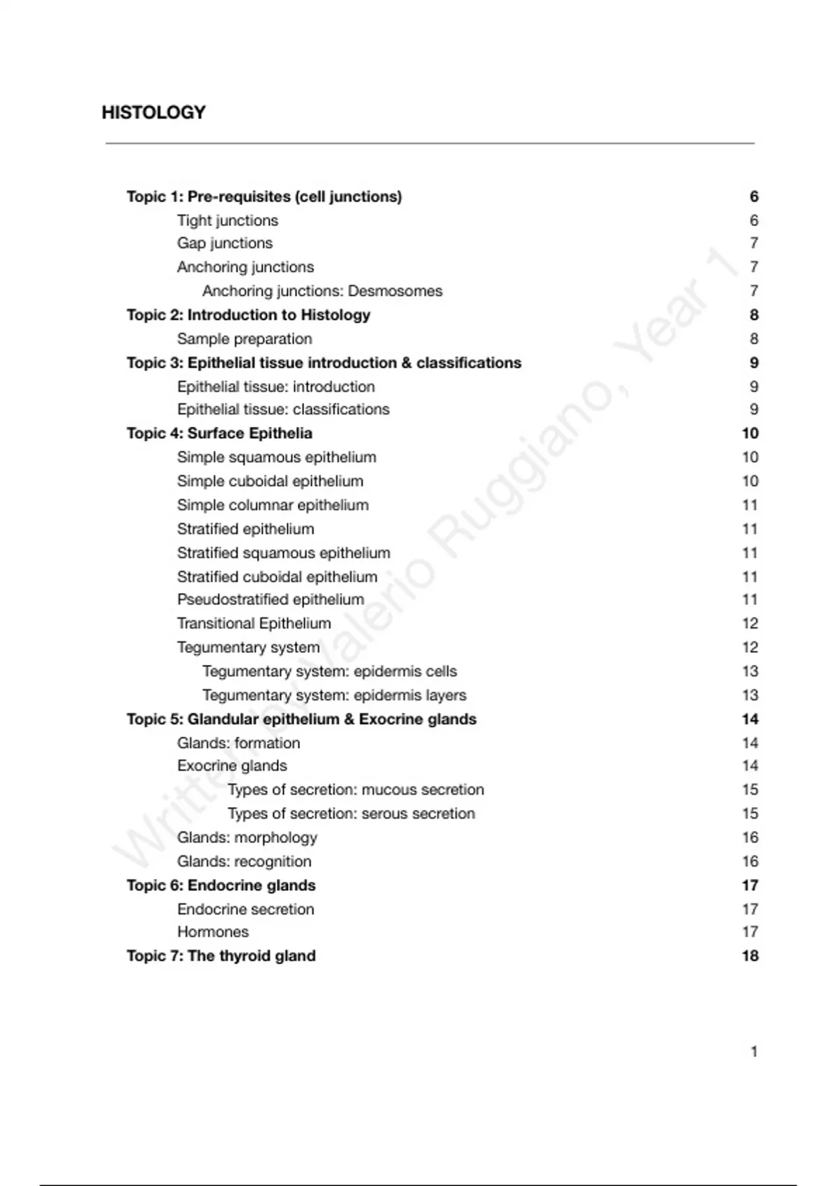 HISTOLOGY SUMMARY - BIO17 (HISTOLOGY) - Stuvia US