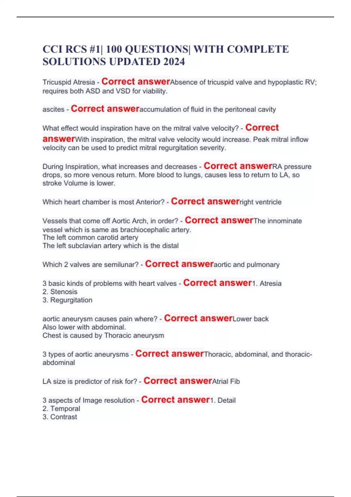 CCI RCS #1| 100 QUESTIONS| WITH COMPLETE SOLUTIONS UPDATED 2024 - CCI ...