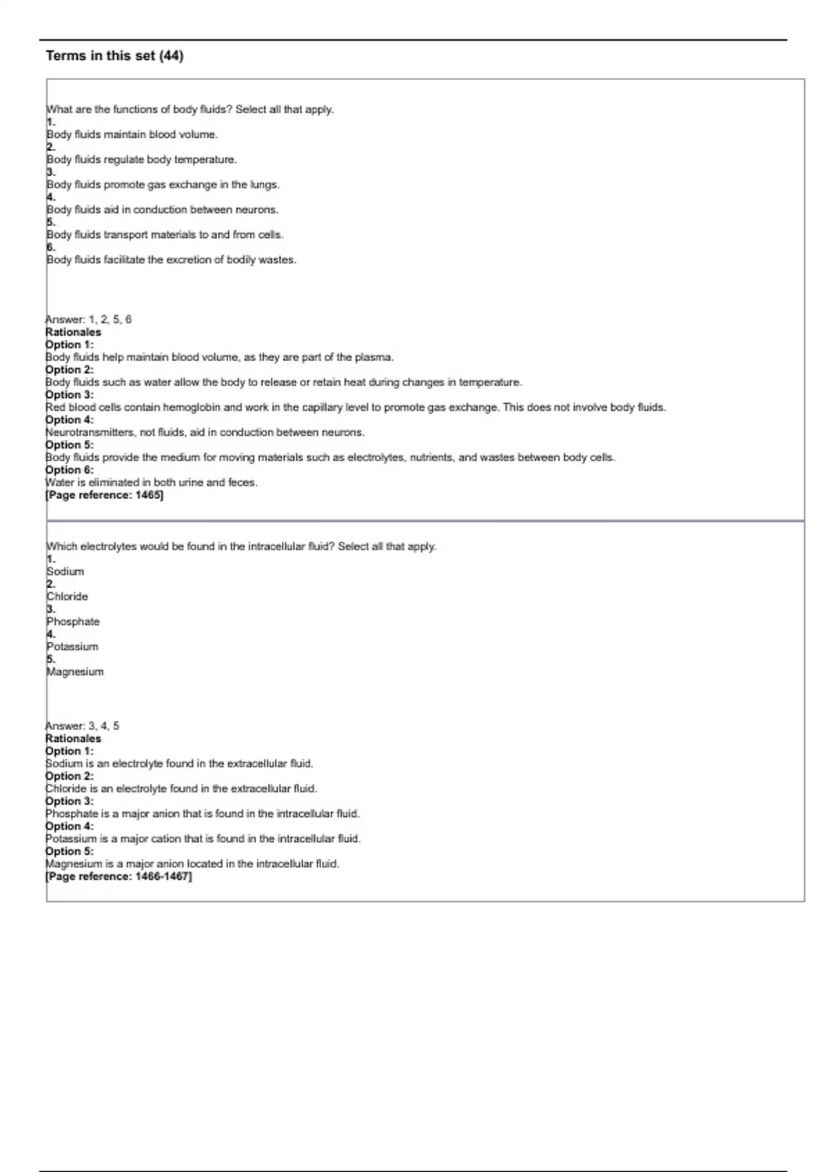 FLUIDS, ELECTROLYTES AND ACID-BASE BALANCE PRACTICE NCLEX QUESTIONS ...