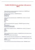 NARM CIB 2024 Exam questions with answers 100% - NARM - Stuvia US
