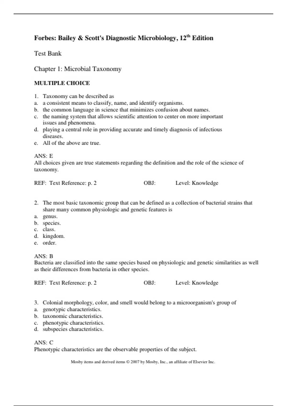 Buy the official test bank for Bailey & Scott_s Diagnostic Microbiology ...