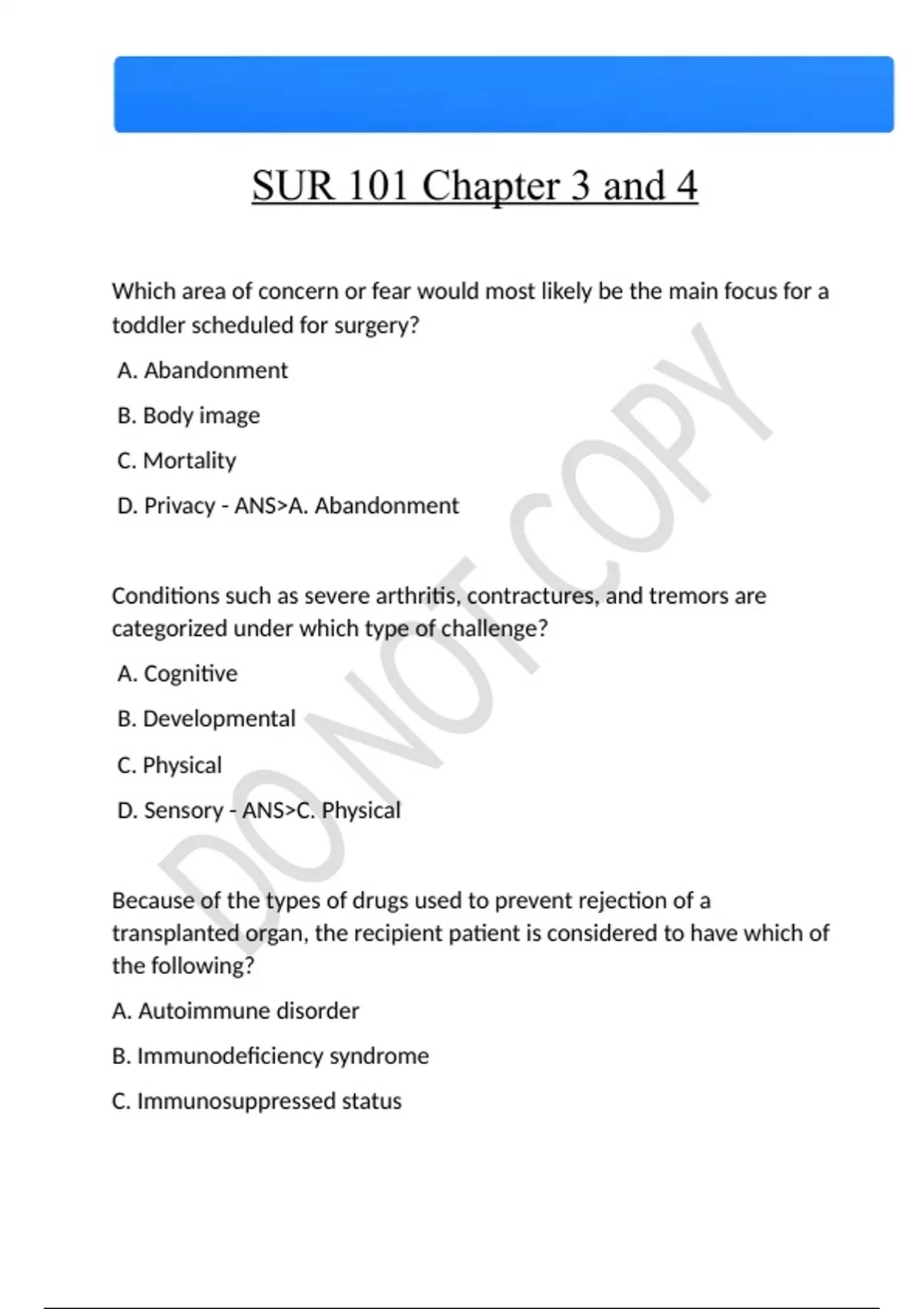 SUR 101 Chapter 3 and 4 Questions And Answers Latest |Update| Verified ...