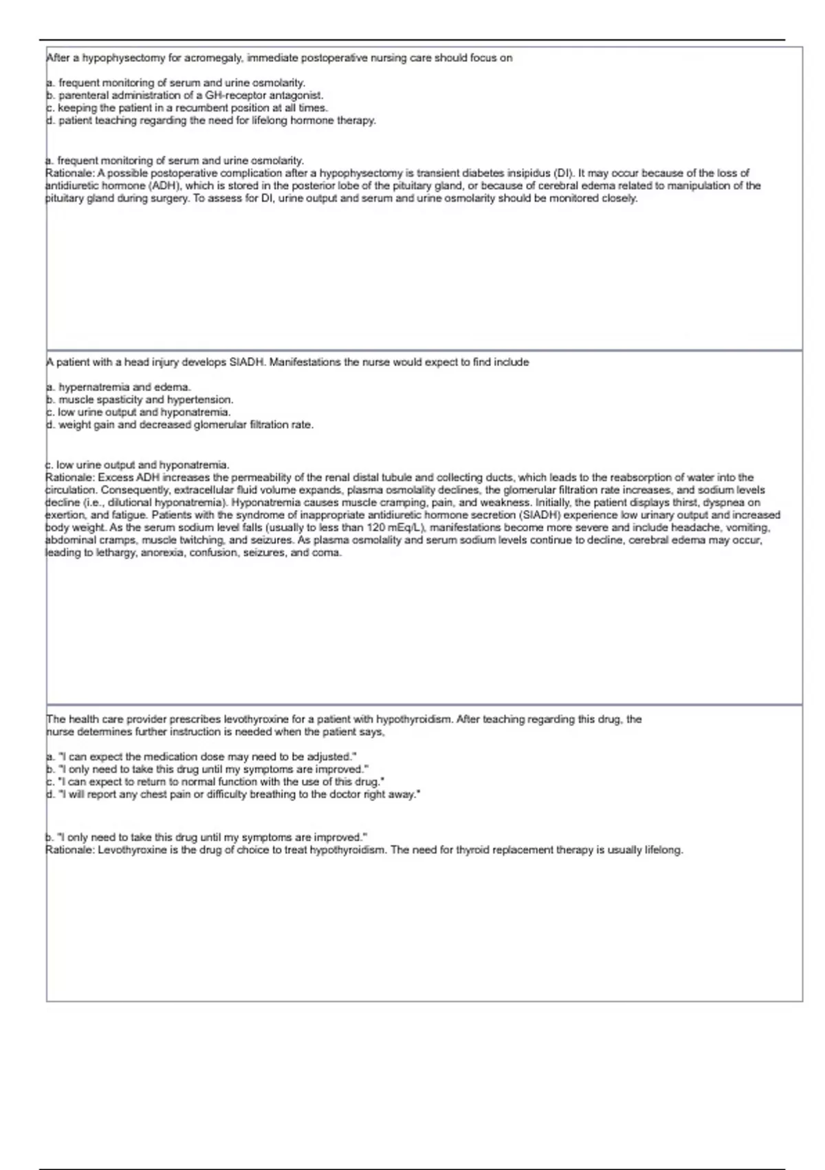 NURS 342 TEST 4 ENDOCRINE PROBLEMS LEWIS QUESTIONS WITH ANSWERS 100% ...