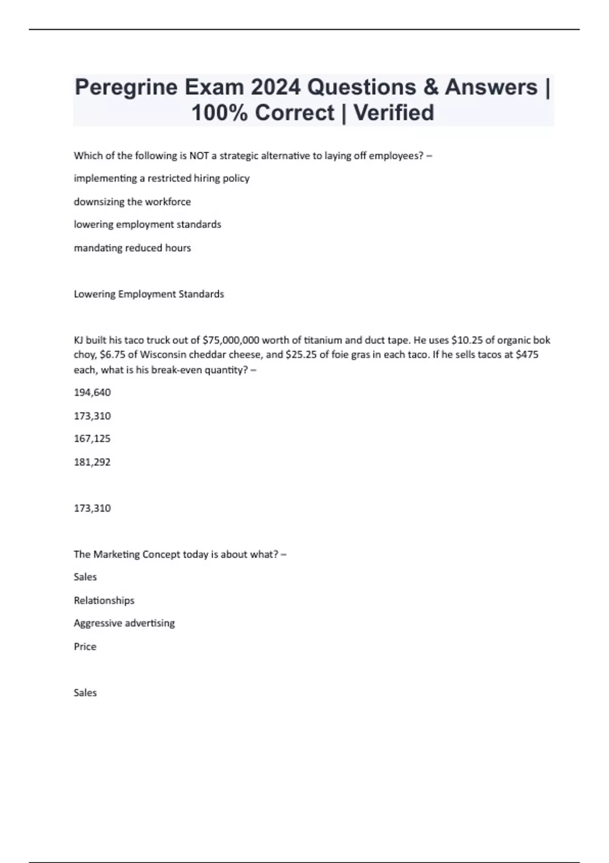 Peregrine Exam 2024 Questions And Answers 100 Correct Verified 2024 25 Top Papers Stuvia Us
