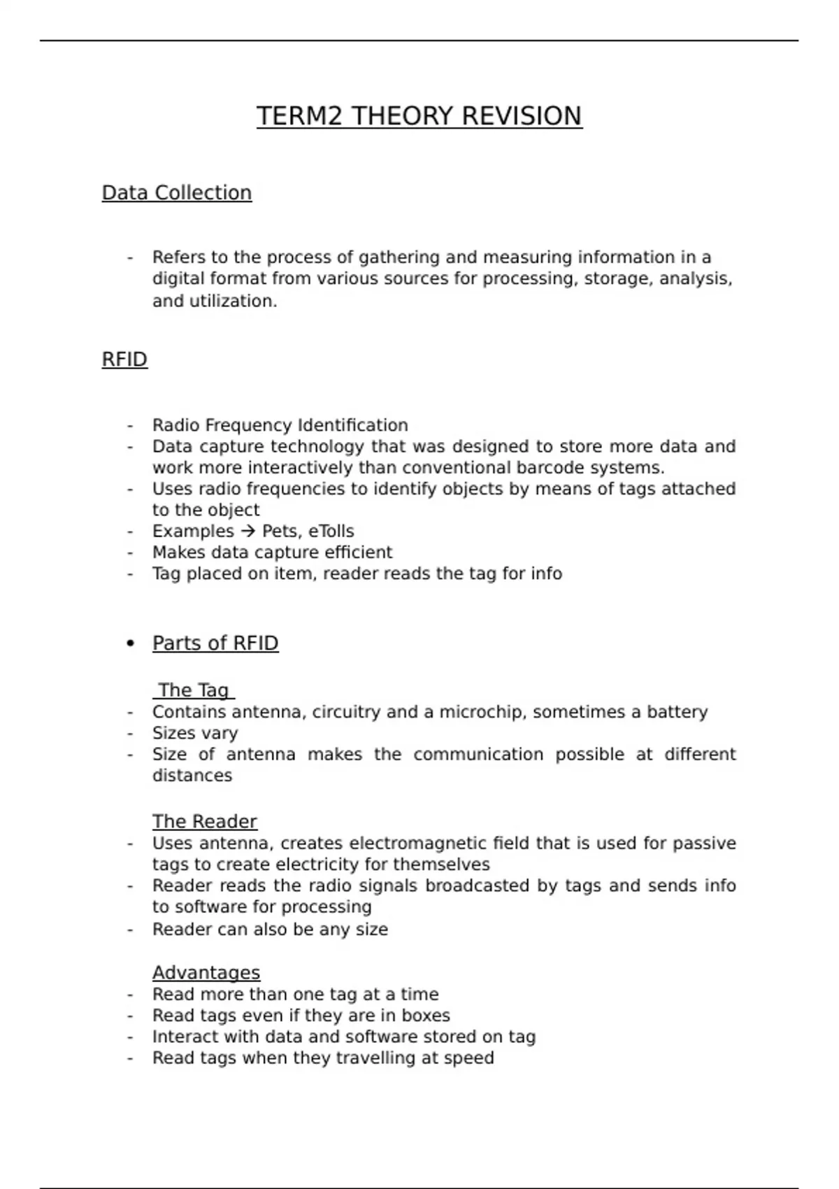 IT Theory Revision Grade 12 - Information Technology - Stuvia SA