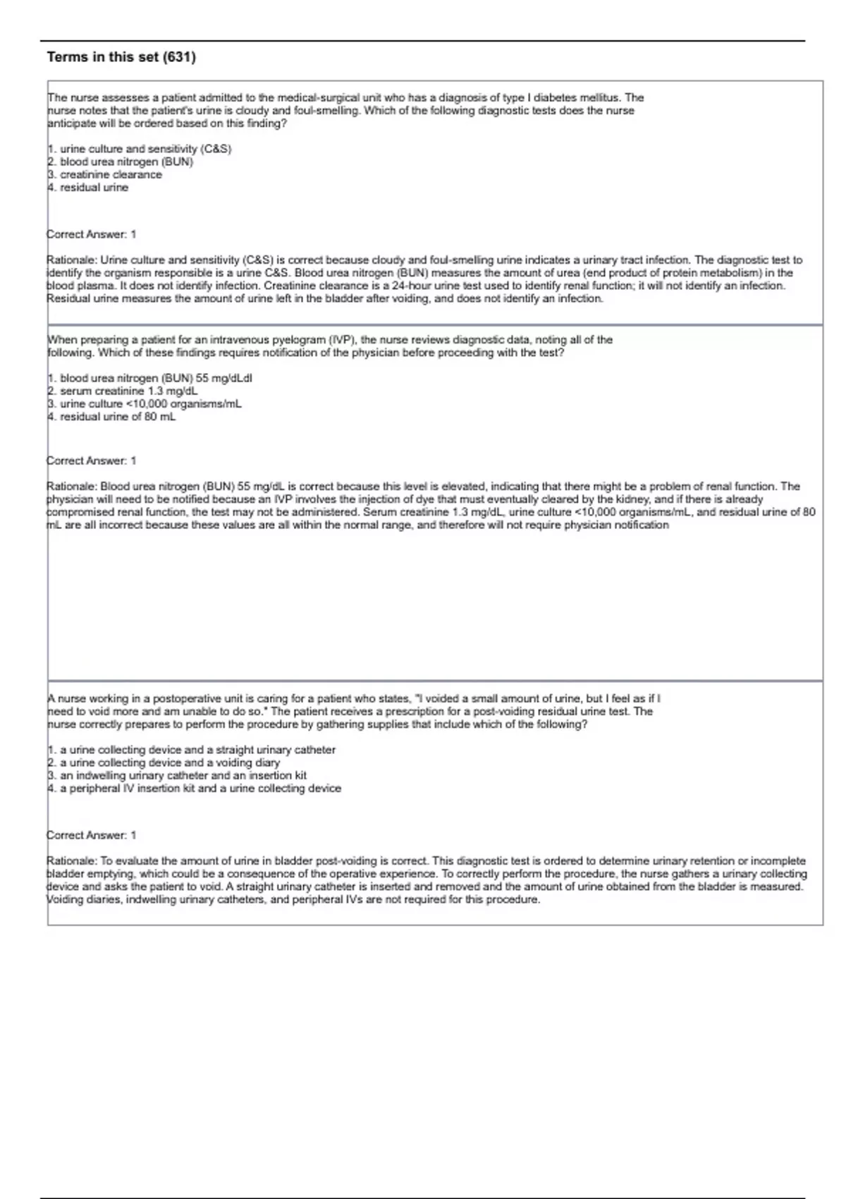 NCLEX URINARY RENAL SYSTEM QUESTIONS WITH COMPLETE SOLUTIONS - Nursing ...