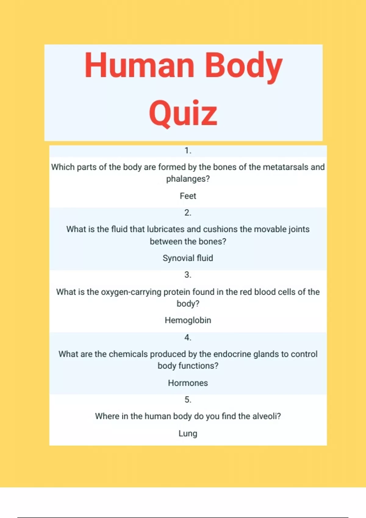 Human Body Quiz Questions with 100% Correct Answers | Verified | Latest ...