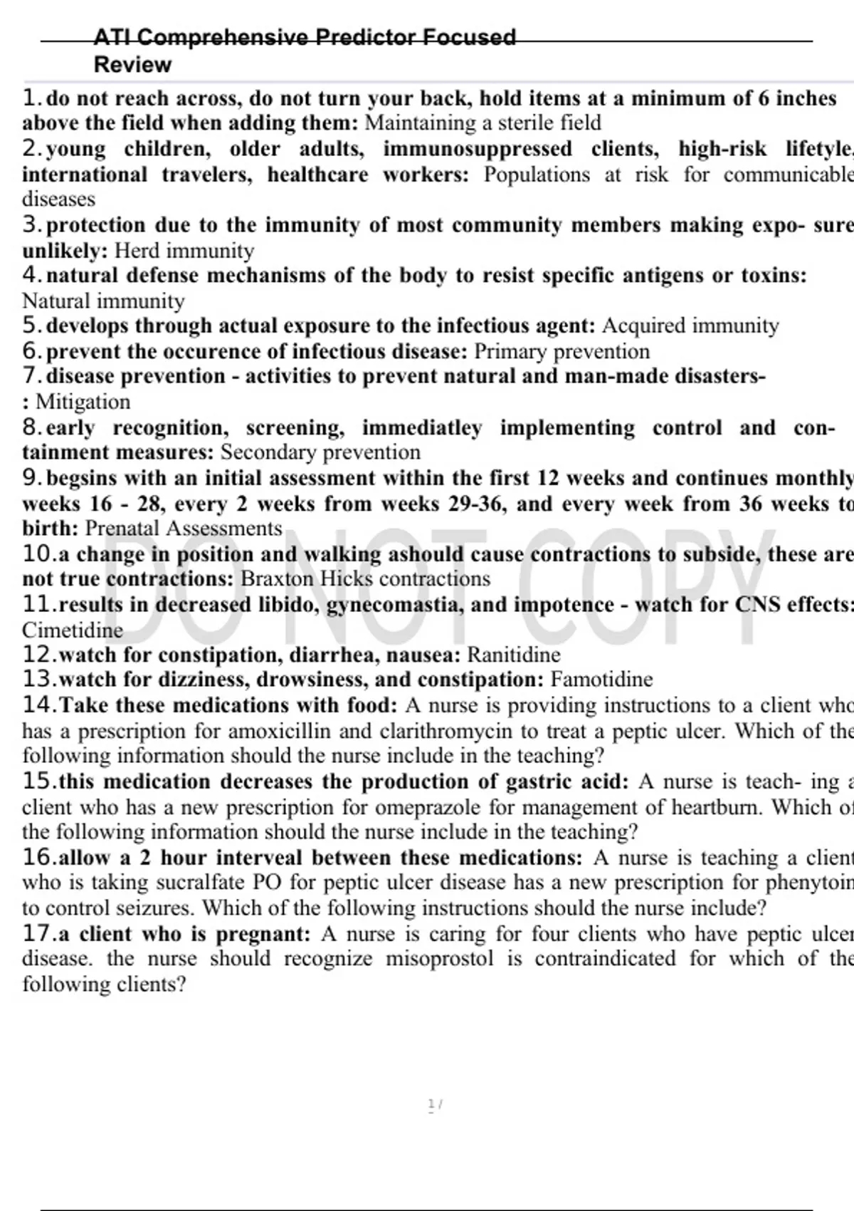 ATI Comprehensive Predictor Focused Review - ATI Comprehensive ...