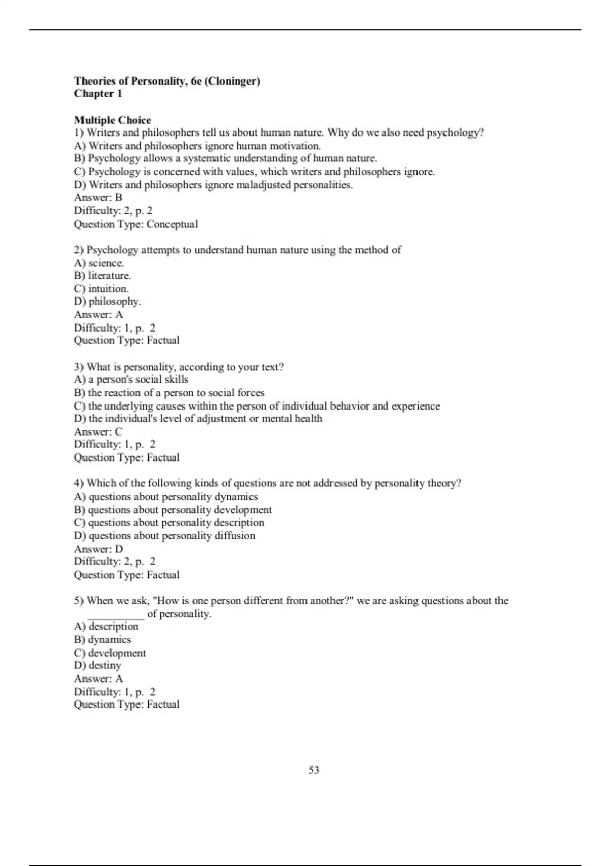 Theories of Personality: Understanding Persons – 6th Edition by Susan C ...