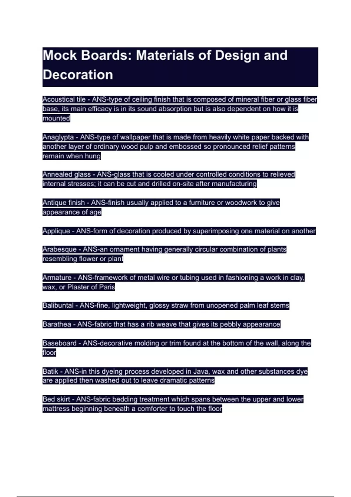 Mock Boards_ Materials of Design and Decoration - CDP MOCKBOARD - Stuvia US