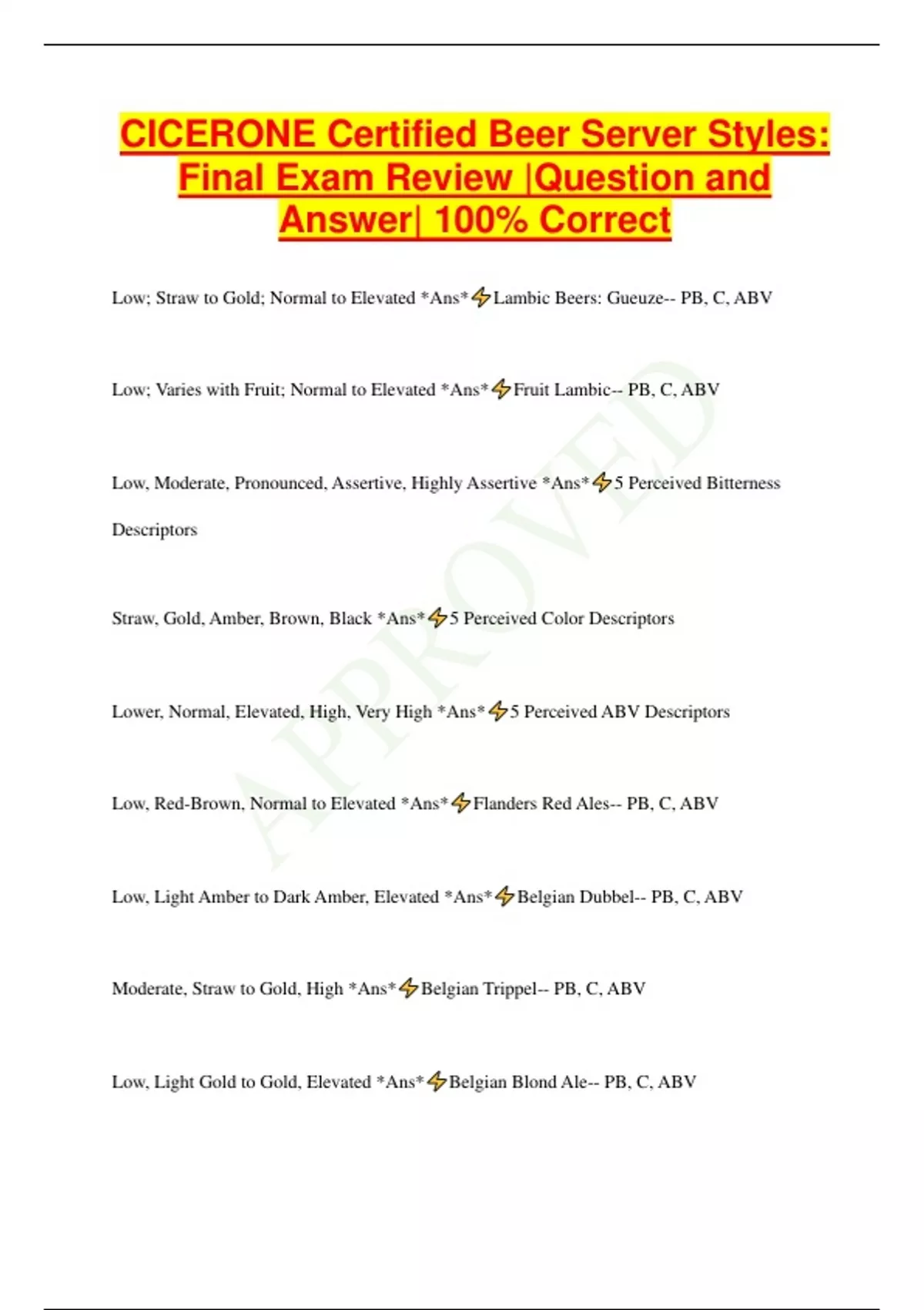 CICERONE Package Deal |UPDATED!!| - Stuvia US