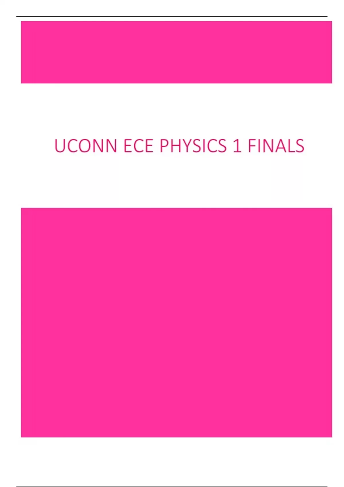 UConn ECE physics 1 Final Examination 2024 with Answers - CALT ALTA ...