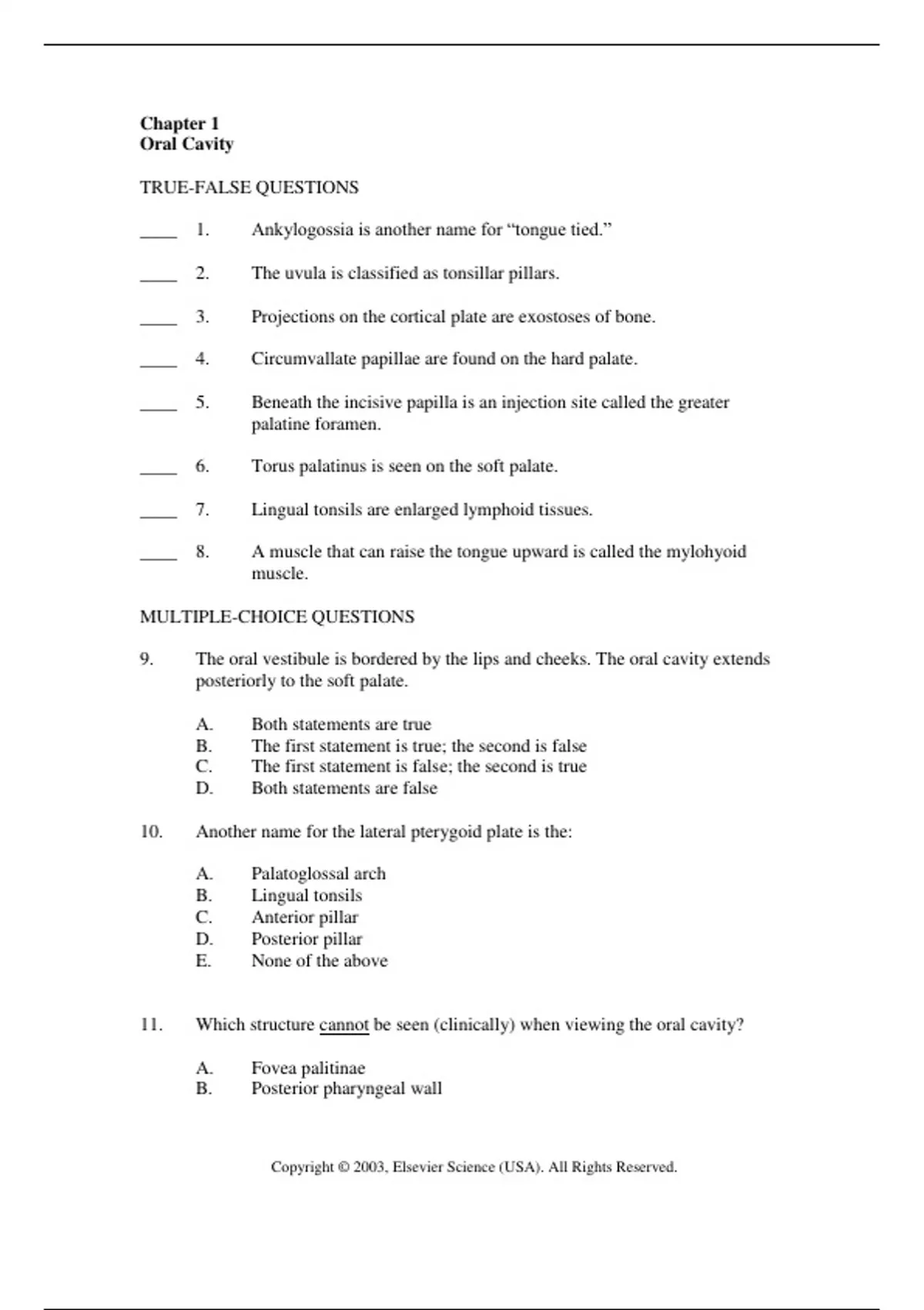 Anatomy of Orofacial Structures 7th Edition Brand TEST BANK - Oral ...