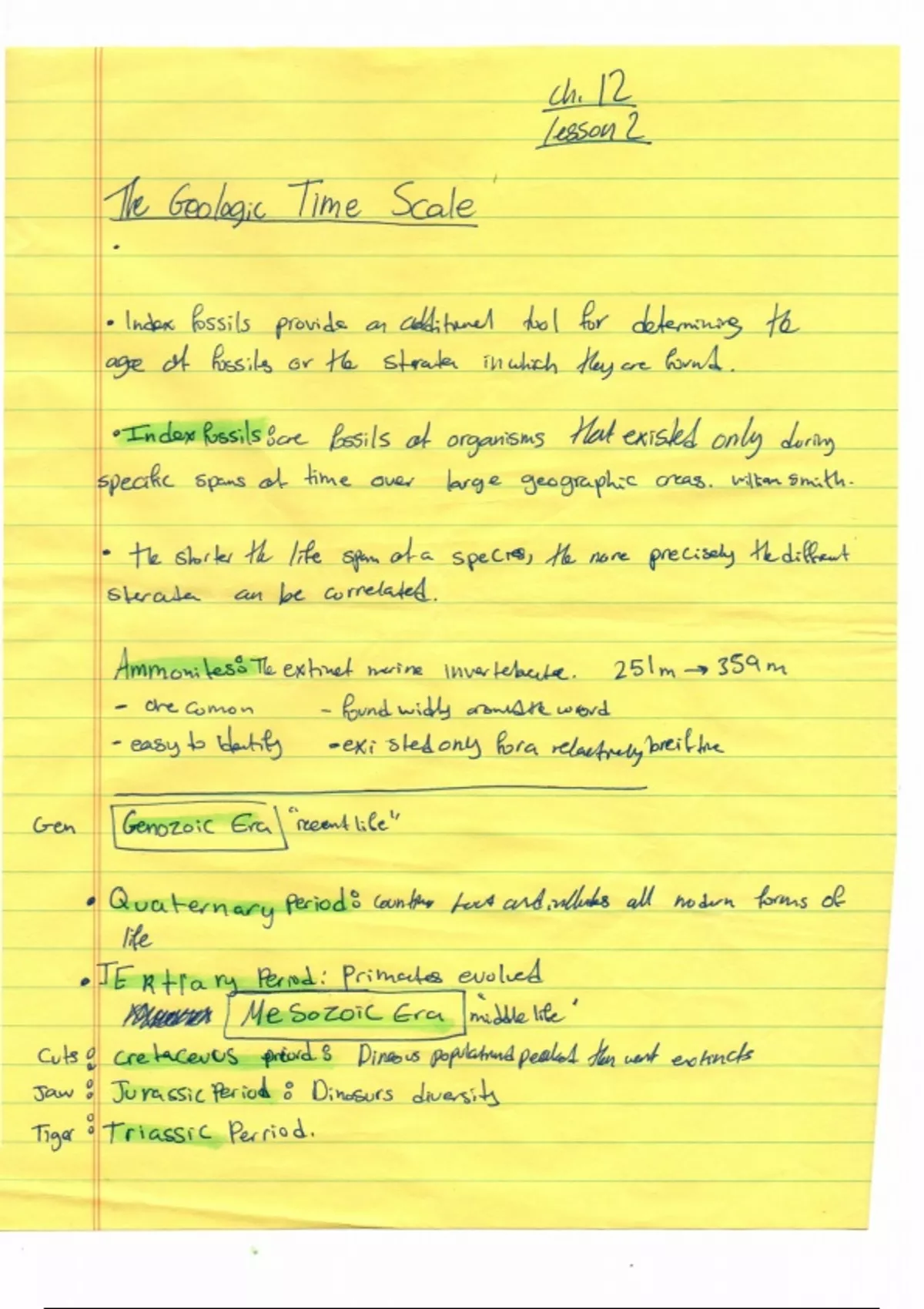 Summary the geological time scale - Biology - Stuvia US