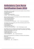 Ambulatory Care Nurse Certification Exam 2024 - AMBULATORY NURSE ...