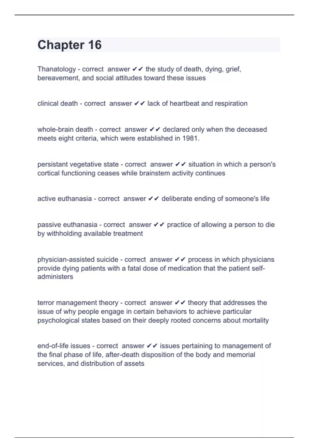 Chapter 16 questions with 100% correct answers - TOMPSC SCCJA - Stuvia US