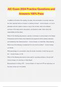 AIC Exam 2024 Practice Questions and Answers 100% Pass - Aic 300 ...