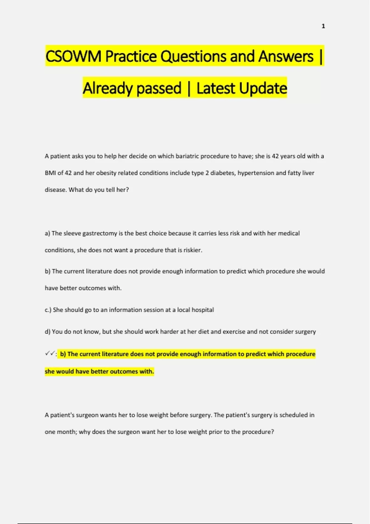 CSOWM Practice Questions and Answers – Commission on Dietetic ...