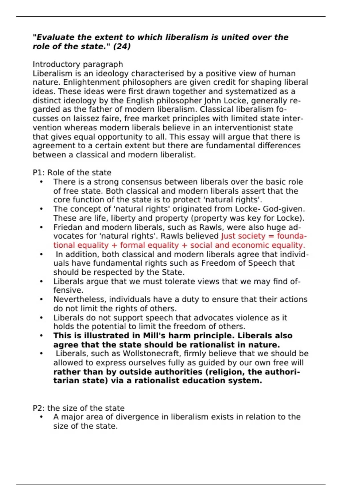 14 Detailed Core Ideologies Essay Plans | Edexcel A Level Politics ...