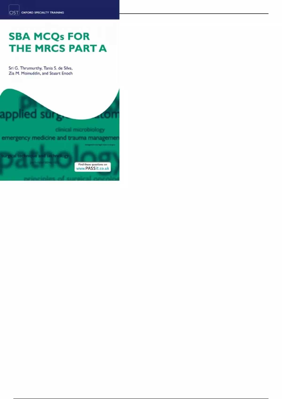 SBA MCQs for the MRCS Part A. - GENETIC DISORDERS I - Stuvia US