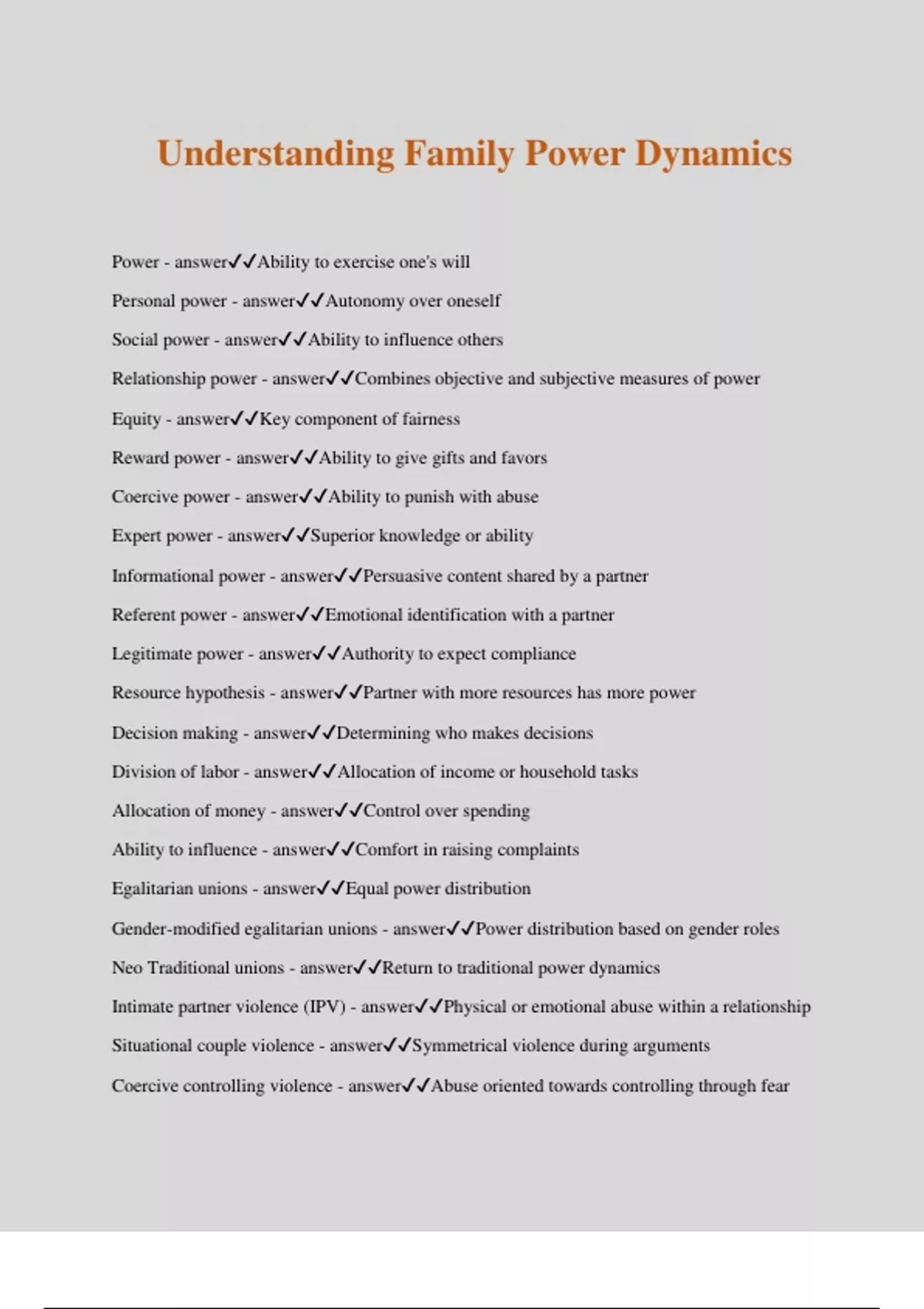 Understanding Family Power Dynamics - Understanding Family Dynamics ...