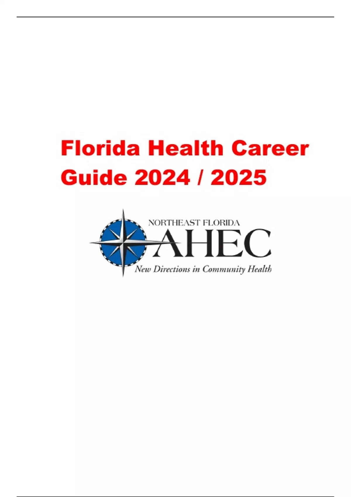 Florida Health Career Guide 2024 / 2025 Introduction - Ati mental ...