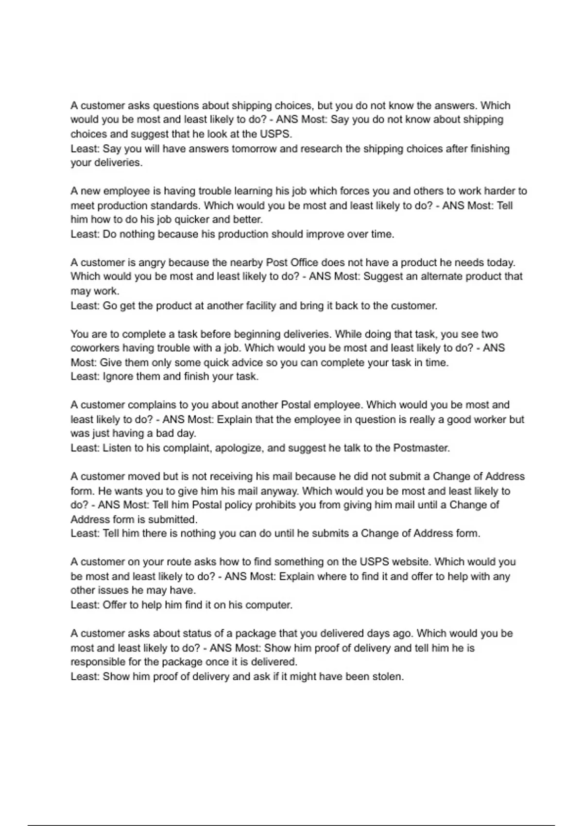 USPS Postal exam 474 SSA ACADEMY Questions With Completed & Verified ...