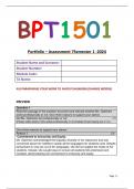 BPT1501 ASSESSMENT 7 PORTFOLIO SEME 1 2024 - BPT1501 - Being a ...