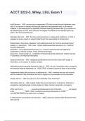 ACCT 3222-3, Wiley, LSU, Exam 1 Questions And Answers - WILEY - Stuvia US