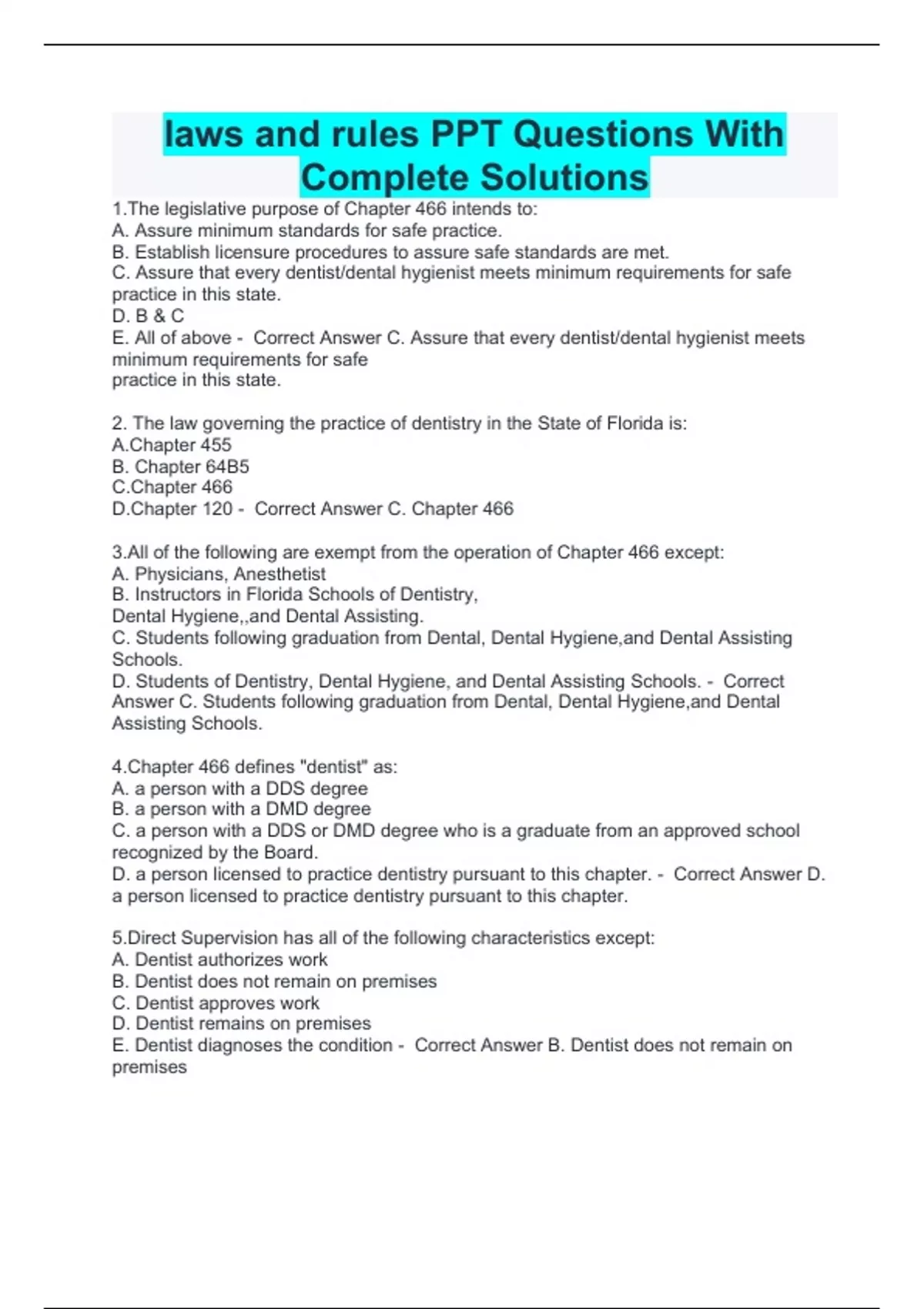 laws and rules PPT Questions With Complete Solutions - Laws and rules ...