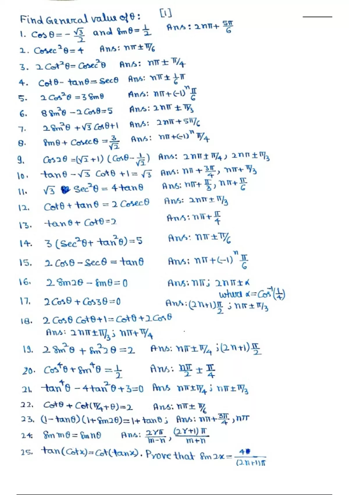 TRIGNOMETRY practice sheets - JEE - Stuvia US