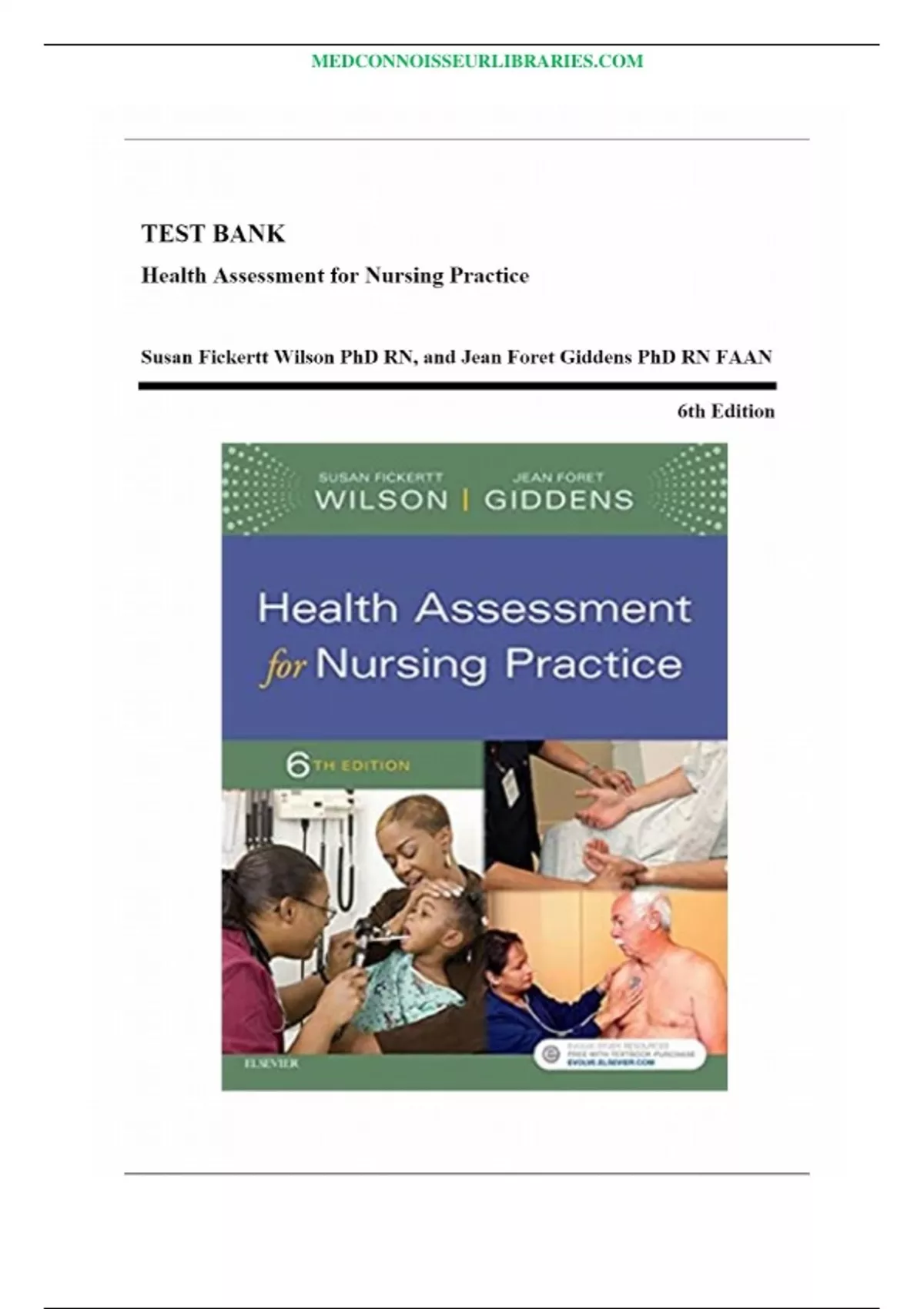 Test Bank for Health Assessment for Nursing Practice, 6th Edition by ...