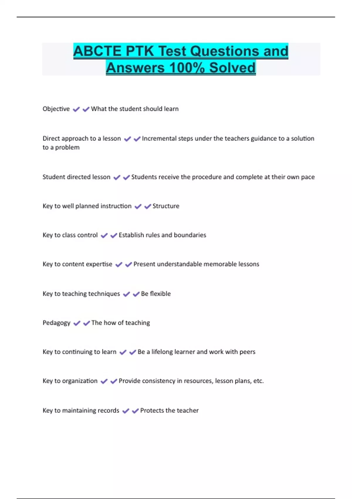 ABCTE BUNDLED EXAMS WITH COMPLETE SOLUTIONS - Stuvia US