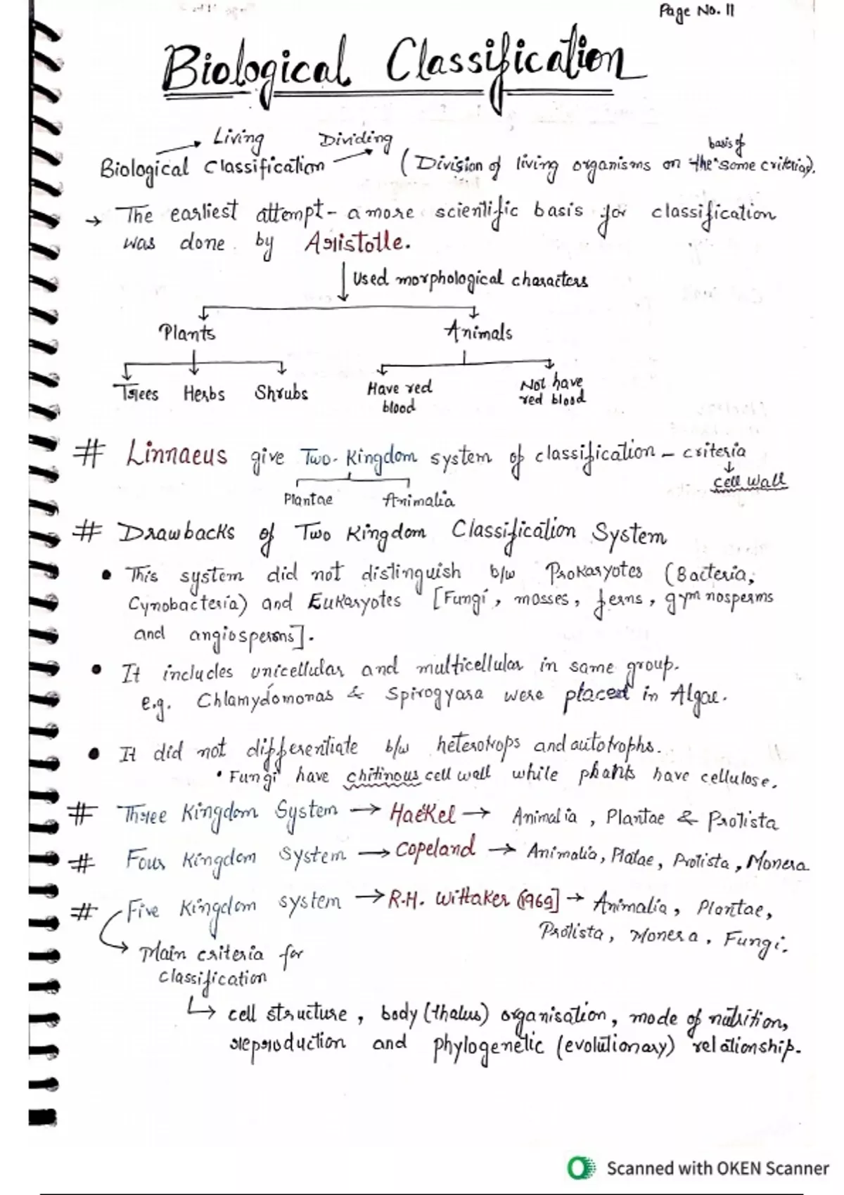 CBSE class 11th biological classification - Biology - Stuvia US