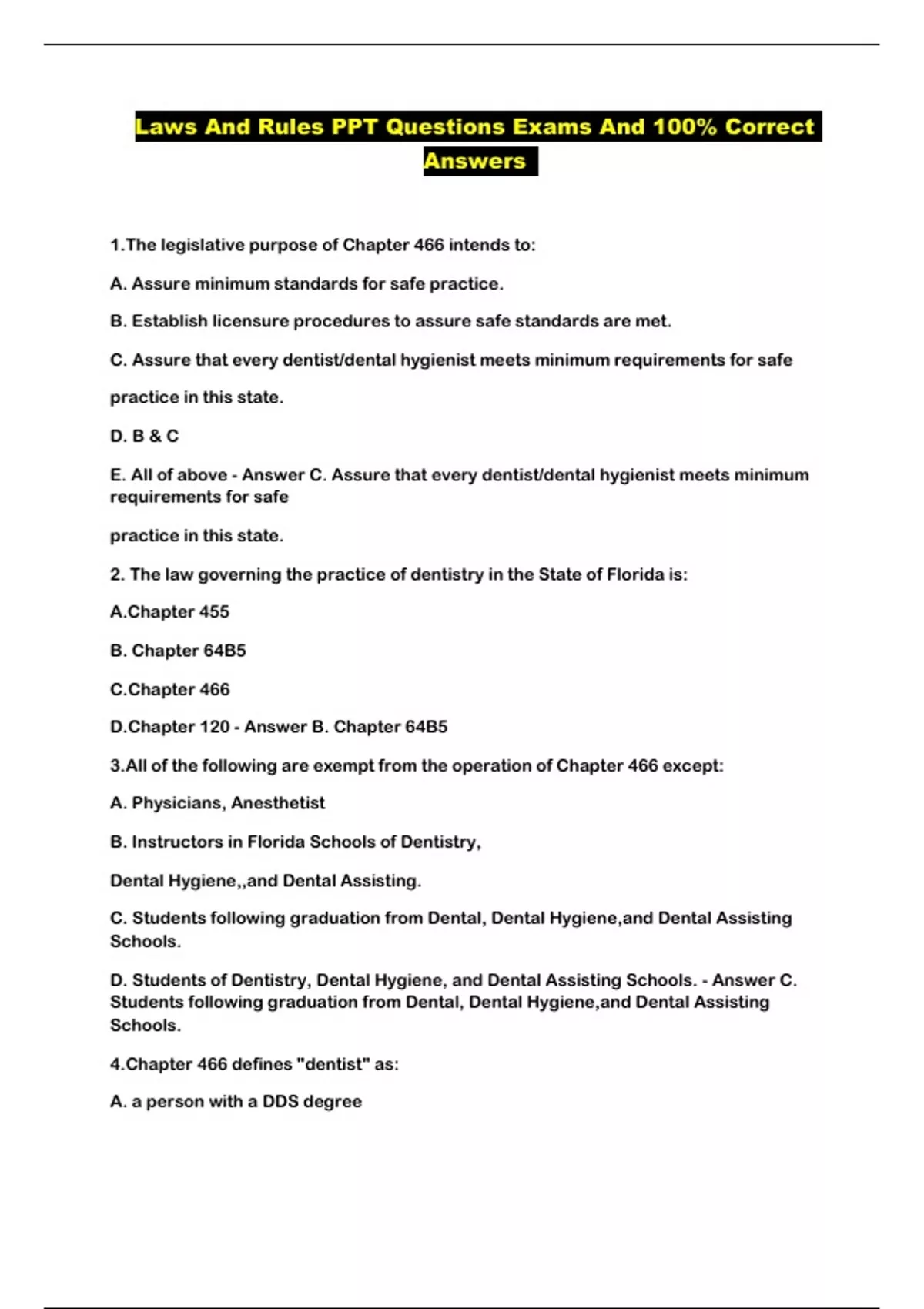 PPT PACKAGED EXAMS WITH COMPLETE SOLUTION - Stuvia US