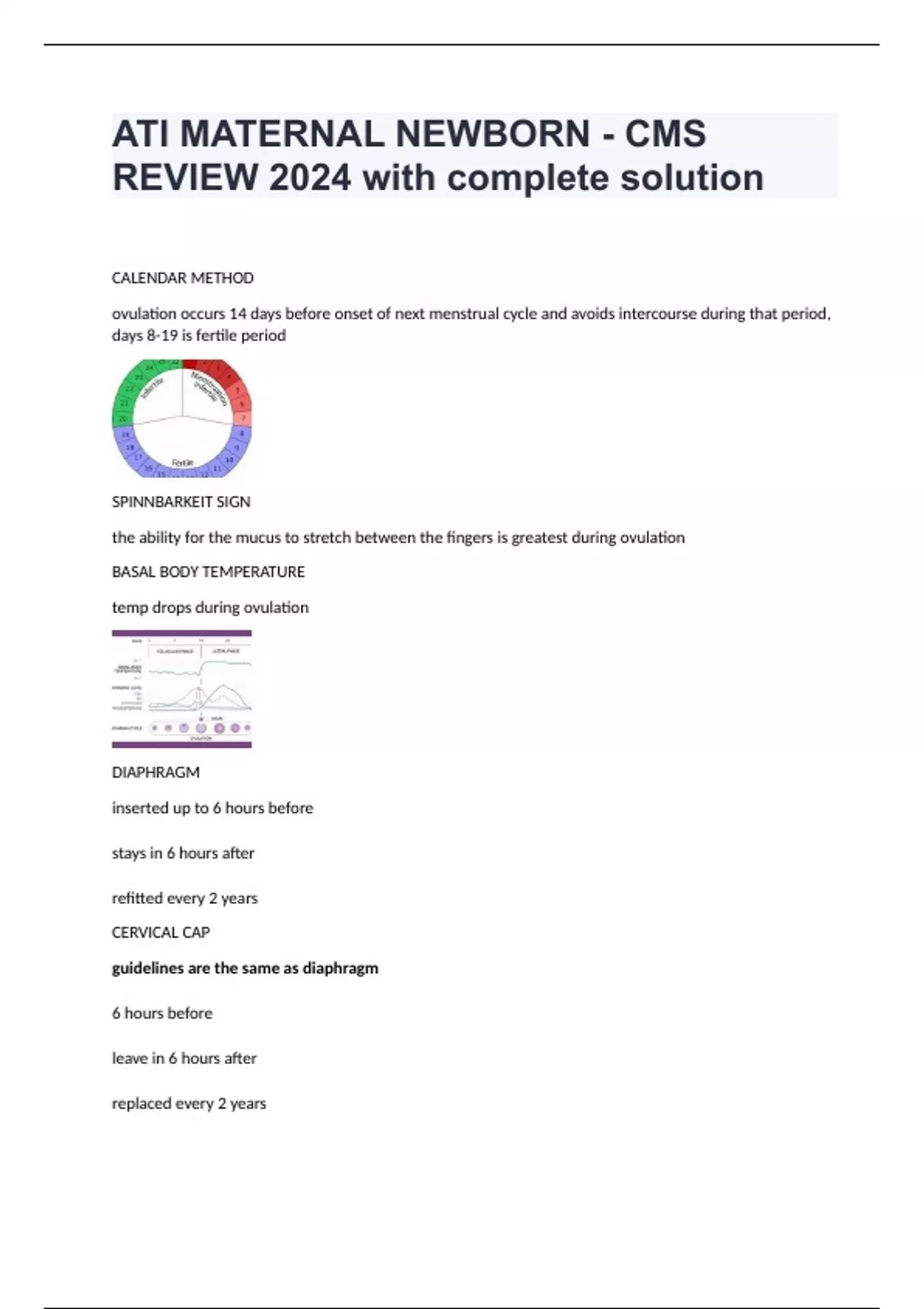 ATI MATERNAL NEWBORN - CMS REVIEW 2024 with complete solution - ATI ...