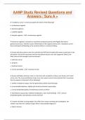 AANP Study Revised Questions and Answers / Sure A + - AANP - Stuvia US